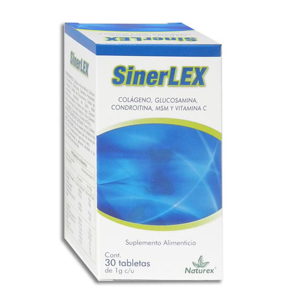 Glucosamina-condroitina 1 g tabletas con 30 (sinerlex)